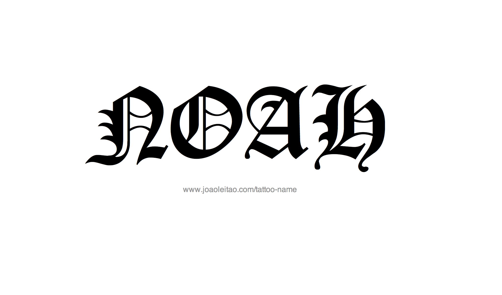 Noah Name Tattoo Designs