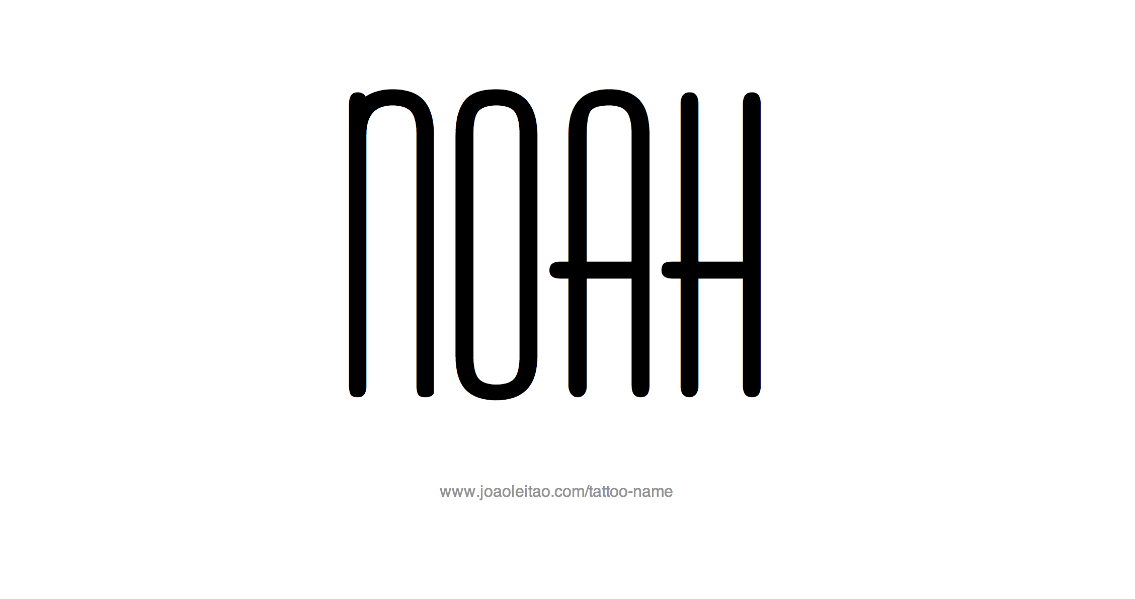 Noah Name Tattoo Designs