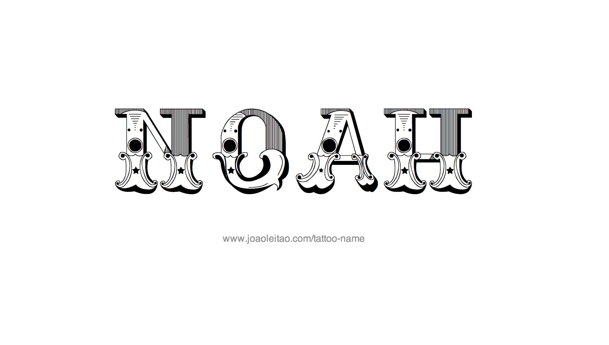 Noah Name Tattoo Designs