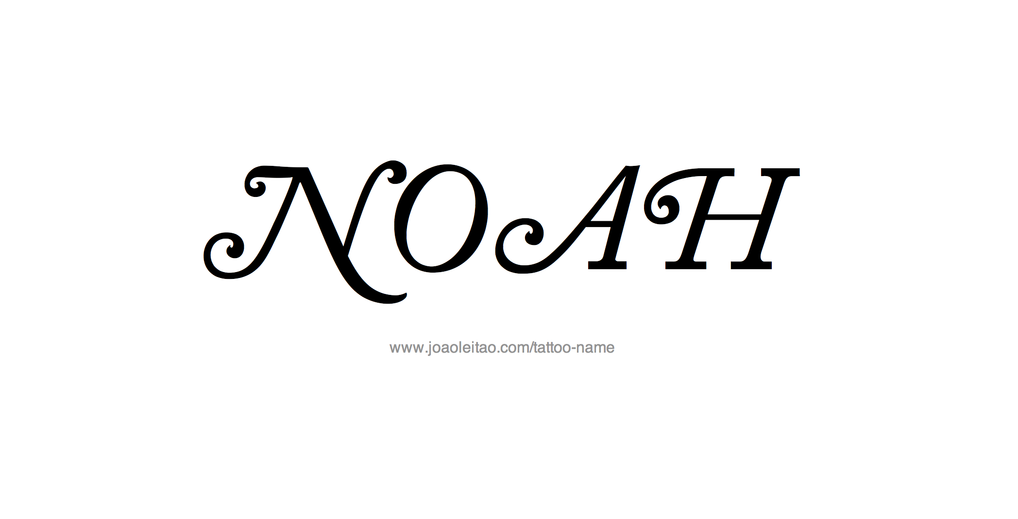 Noah Name Tattoo Designs