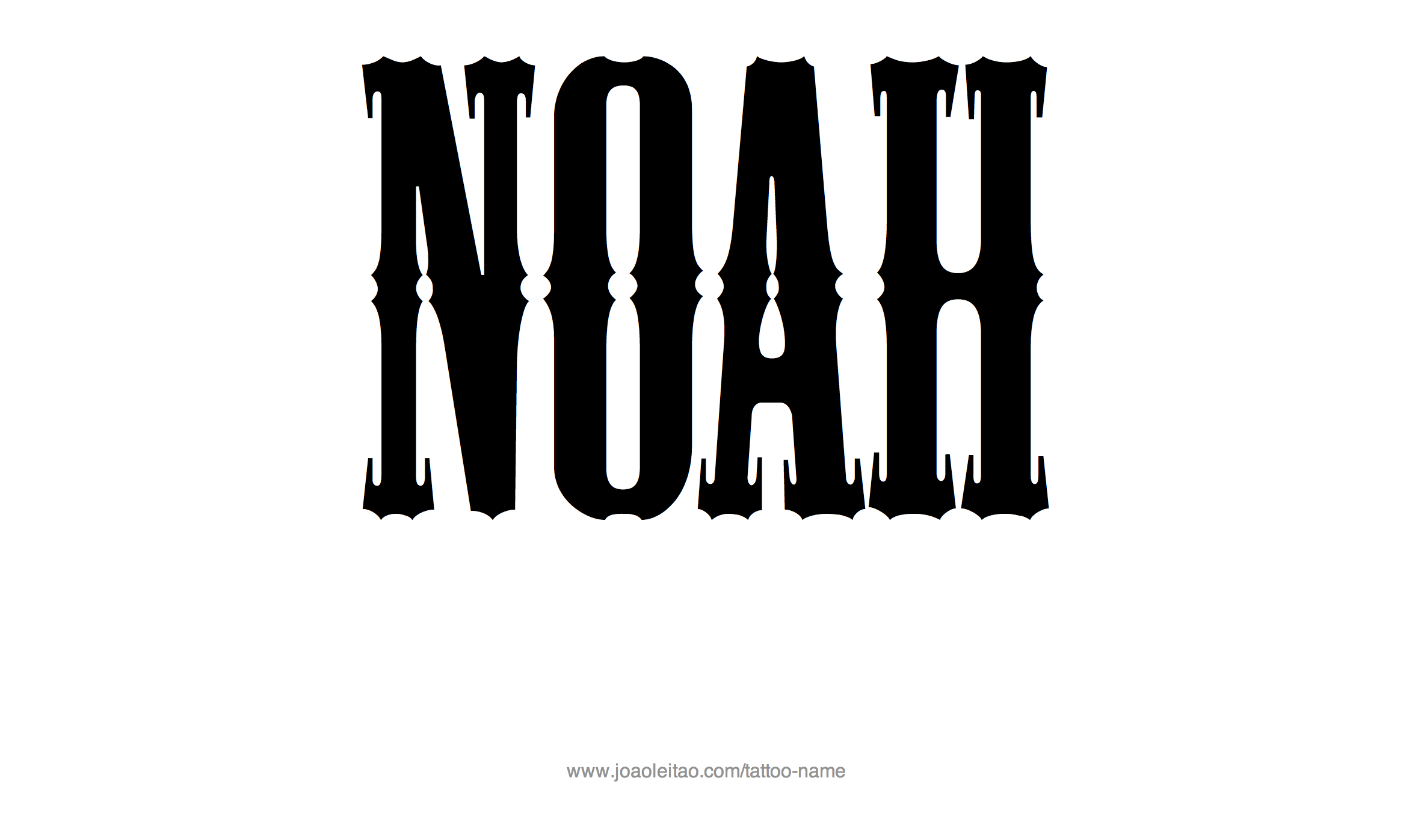 Noah Name Tattoo Designs