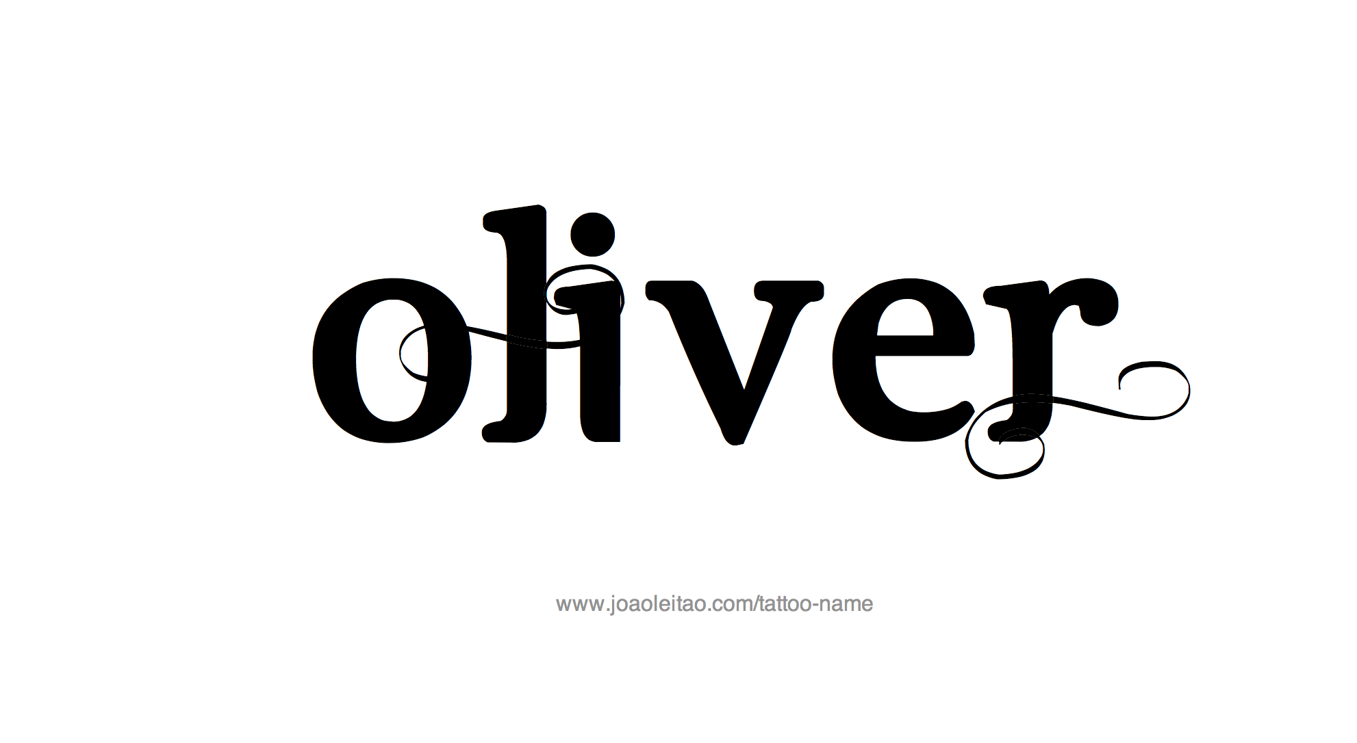 Oliver Name Tattoo Designs