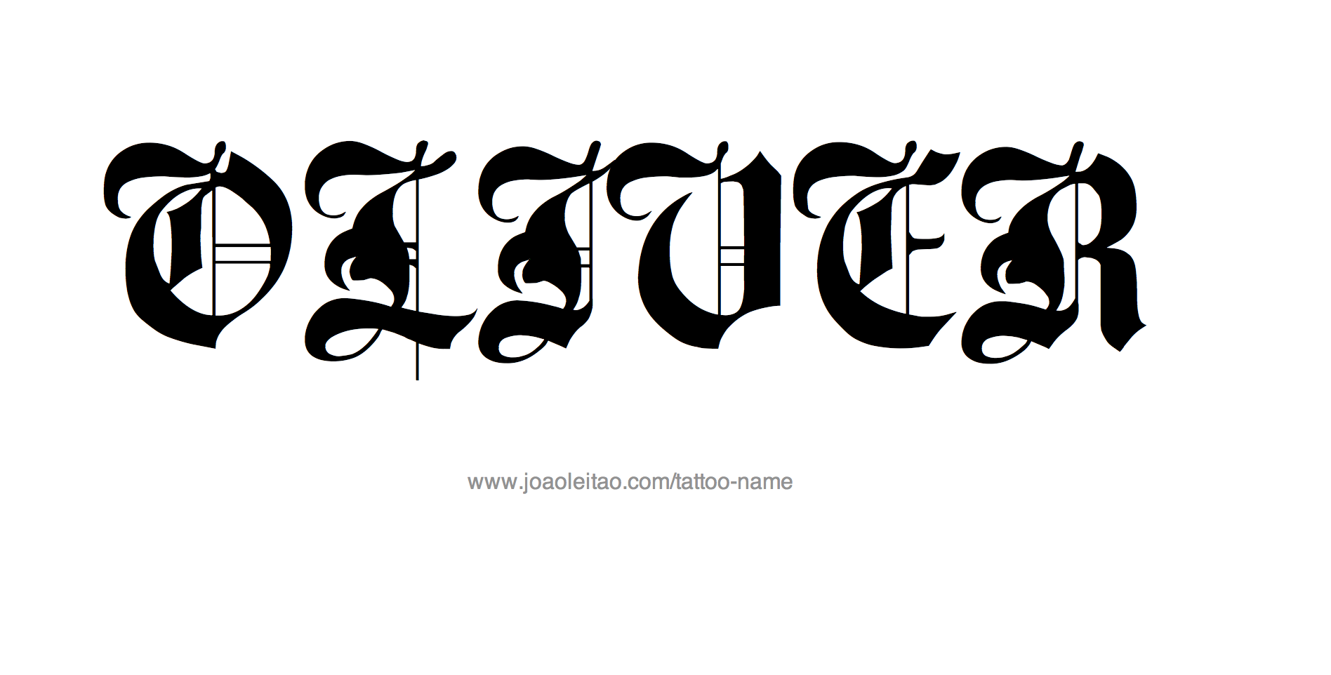 Oliver Name Tattoo Designs
