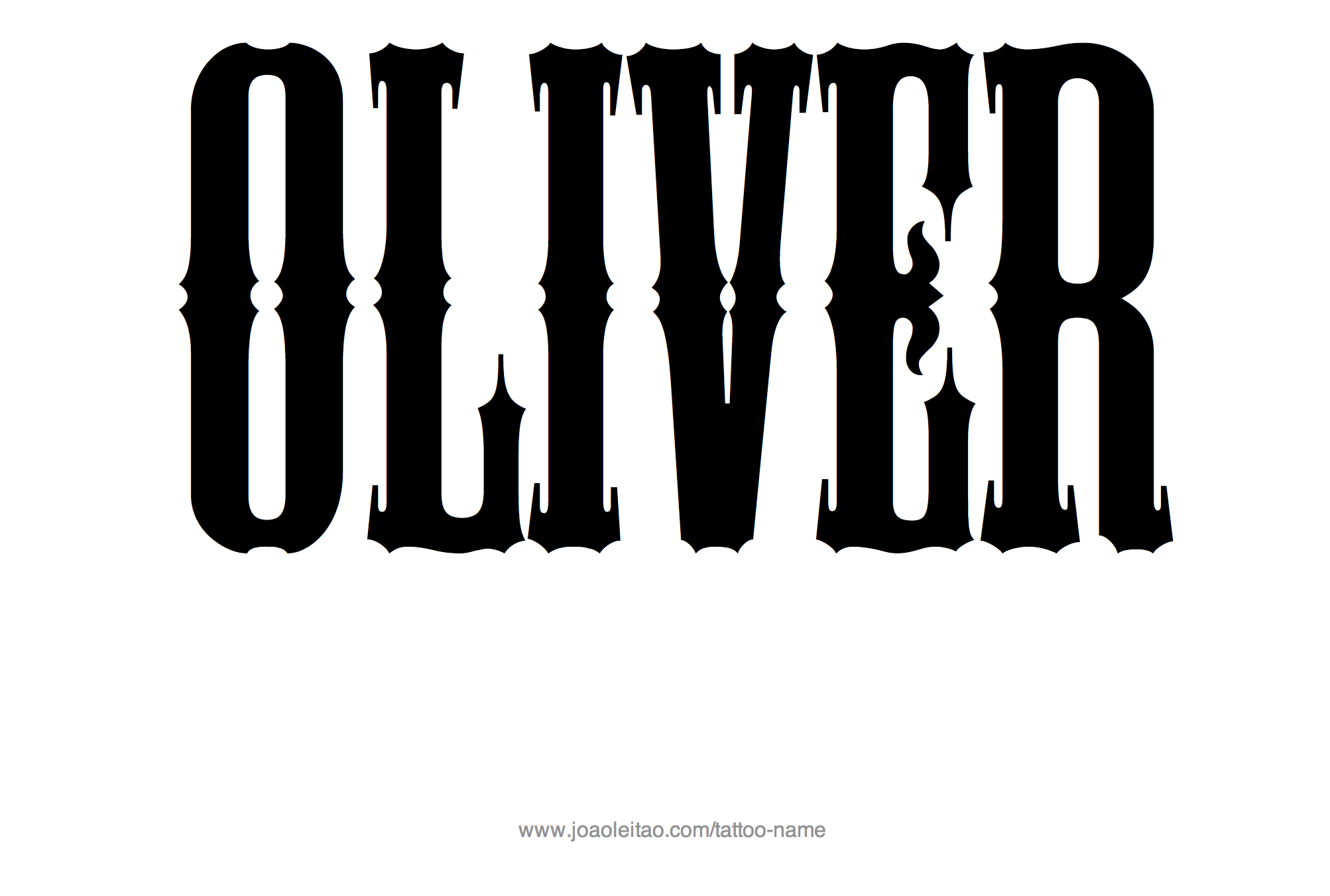 Oliver Name Tattoo Designs