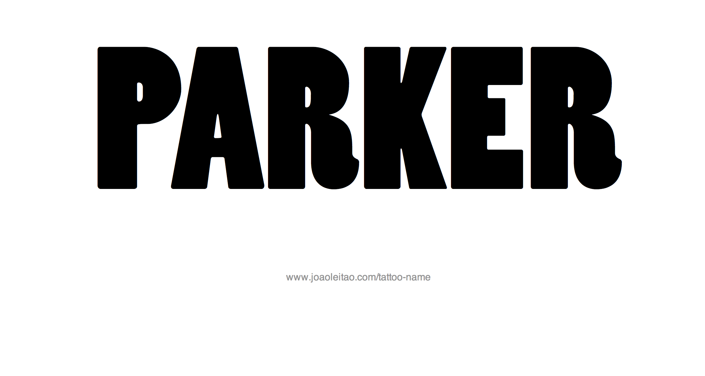 Parker Name Tattoo Designs
