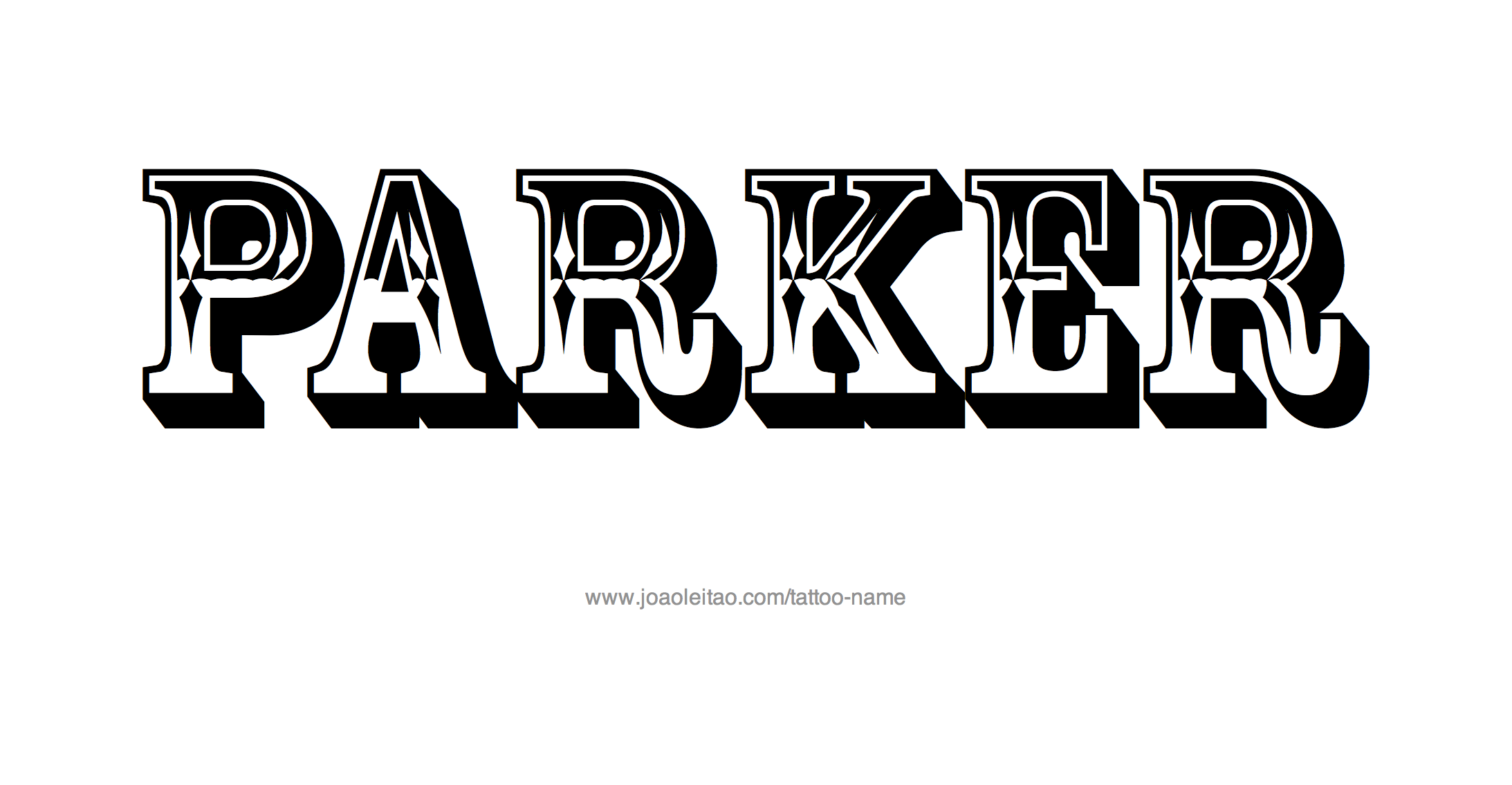 Parker Name Tattoo Designs