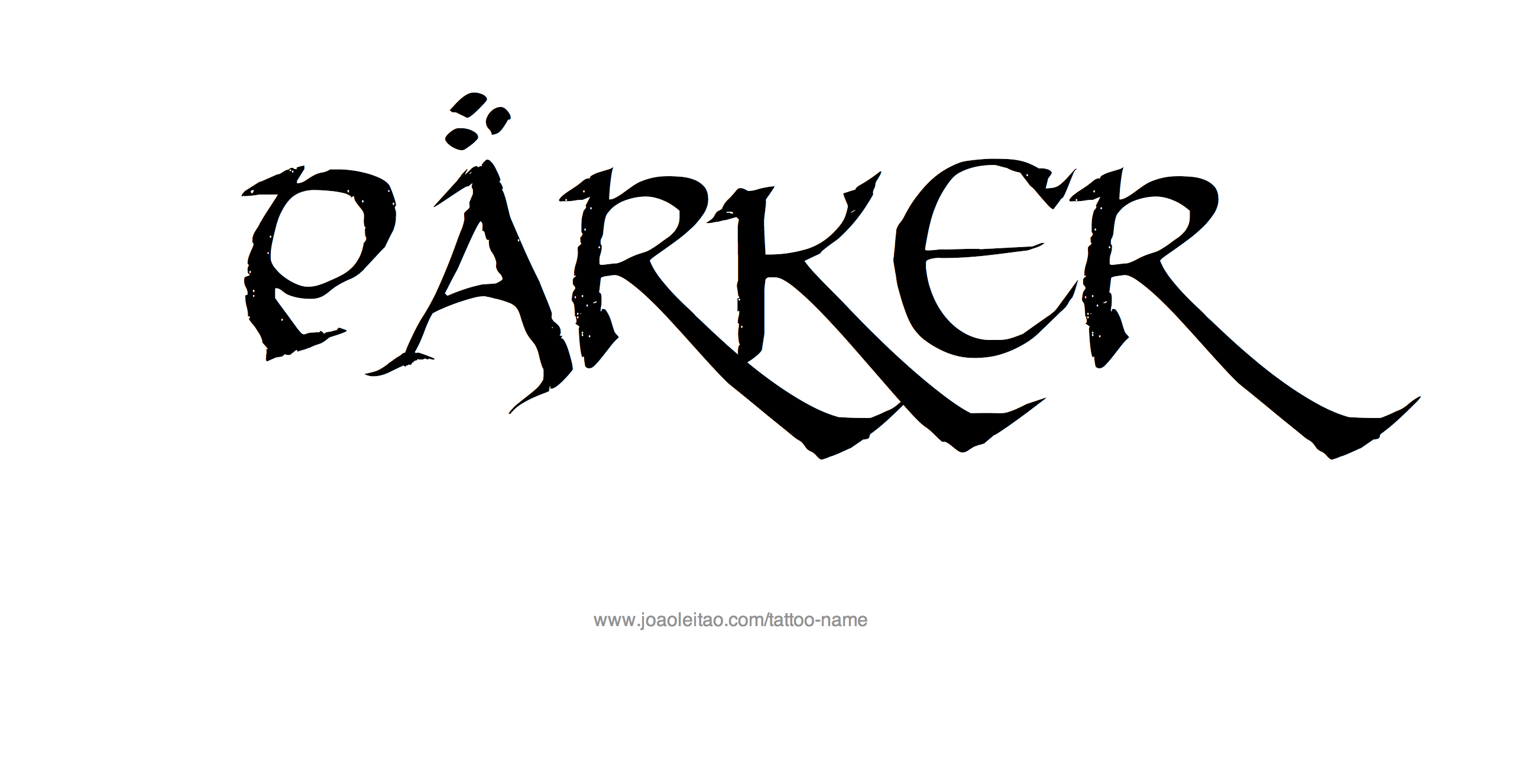 Parker Name Tattoo Designs