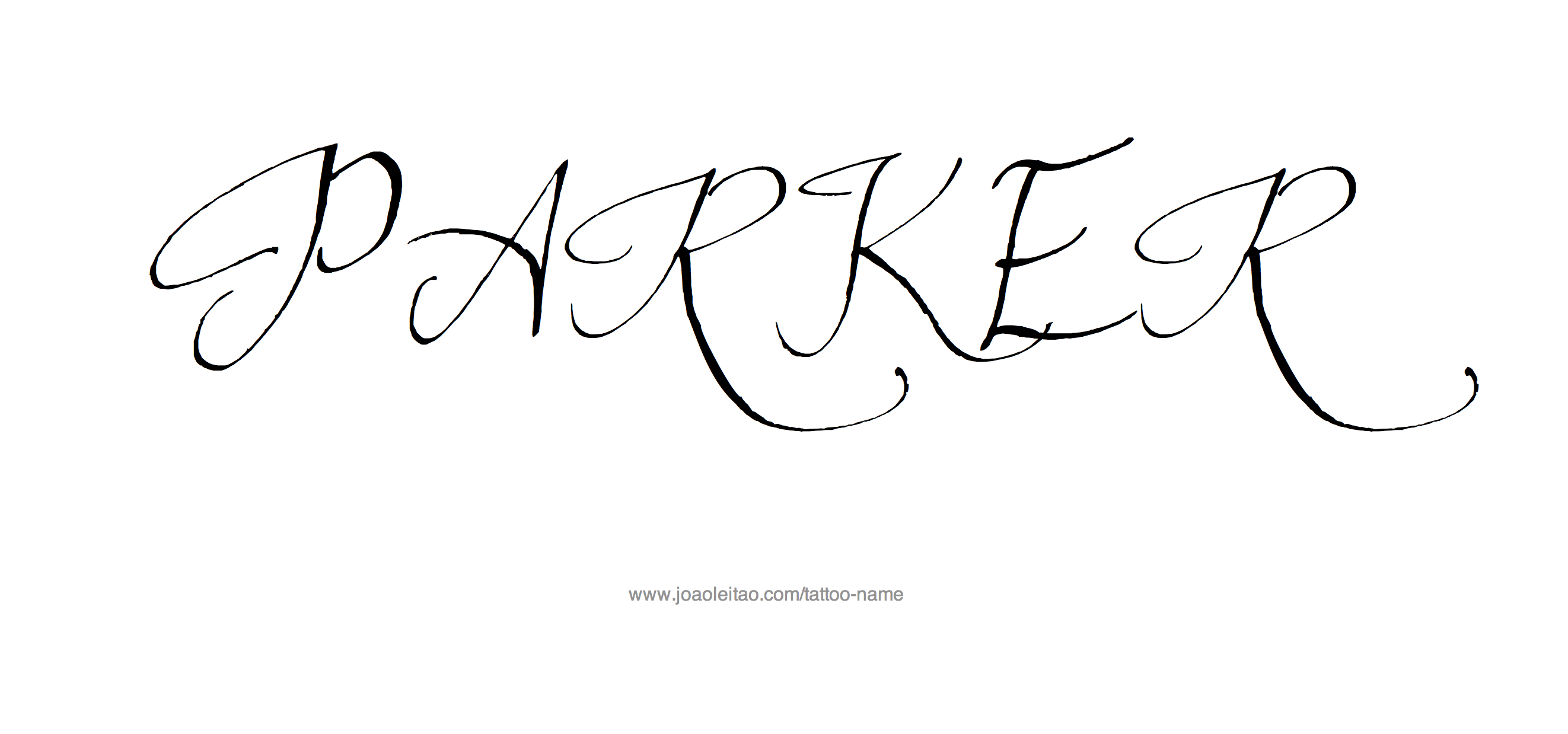 Parker Name Tattoo Designs
