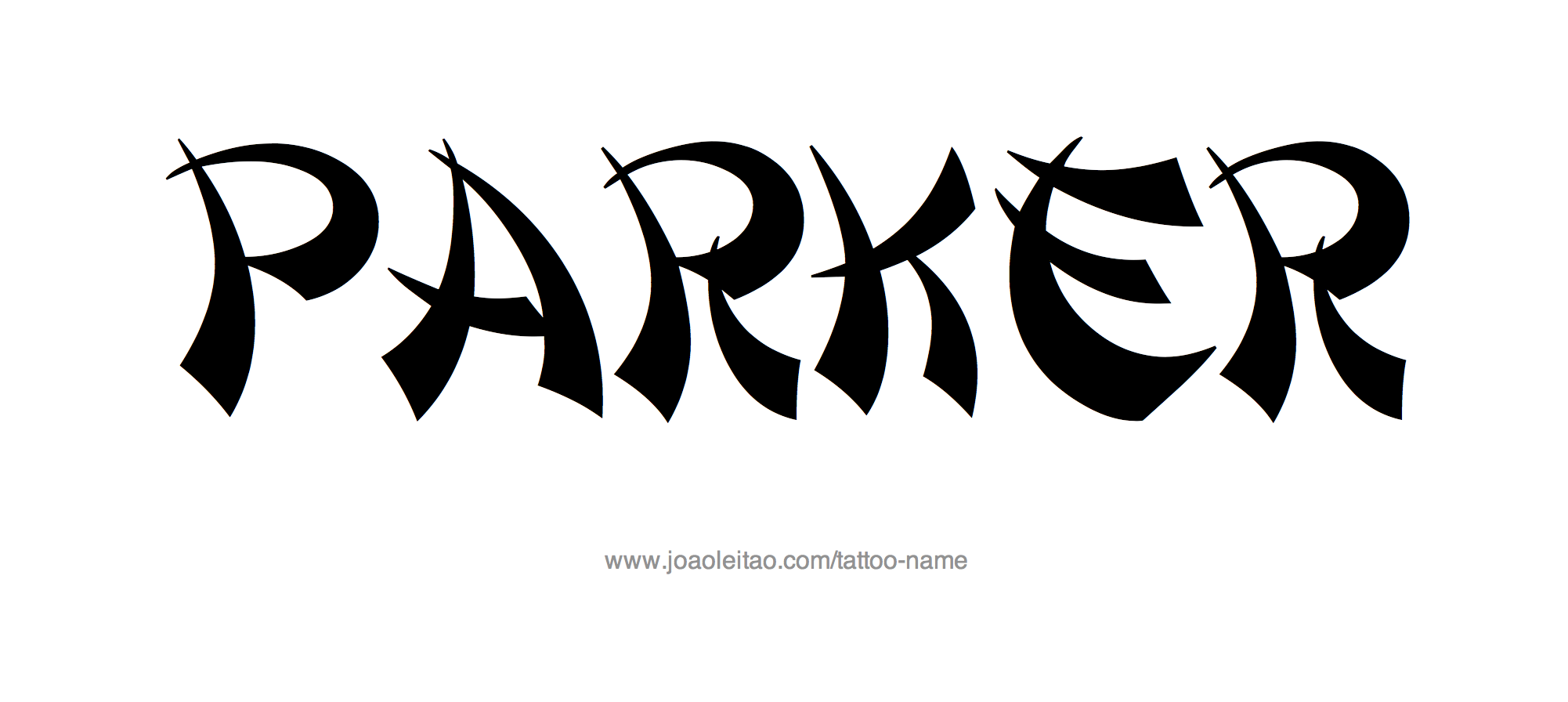 Parker Name Tattoo Designs