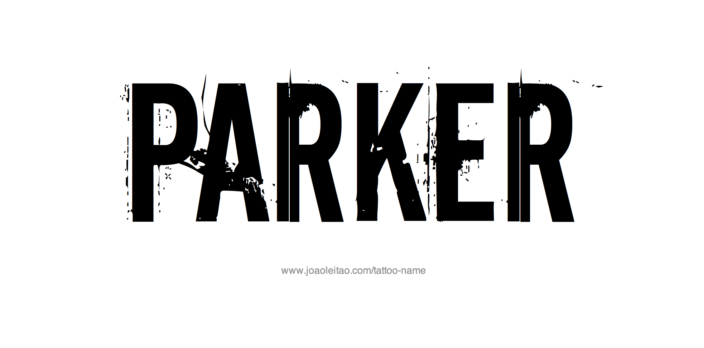 Parker Name Tattoo Designs