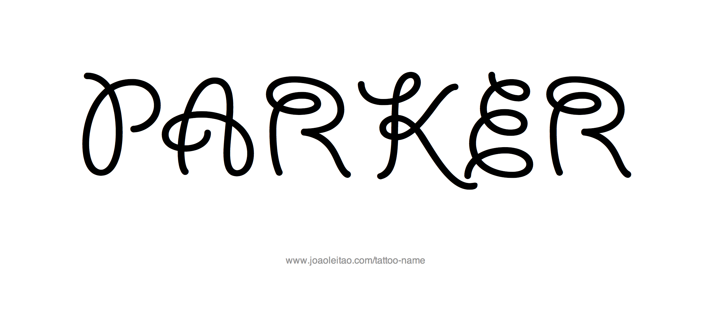 Parker Name Tattoo Designs