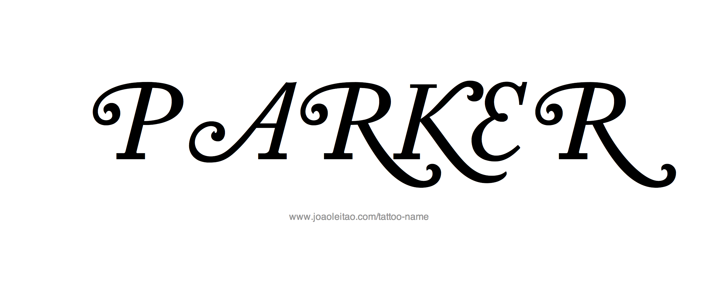 Parker Name Tattoo Designs