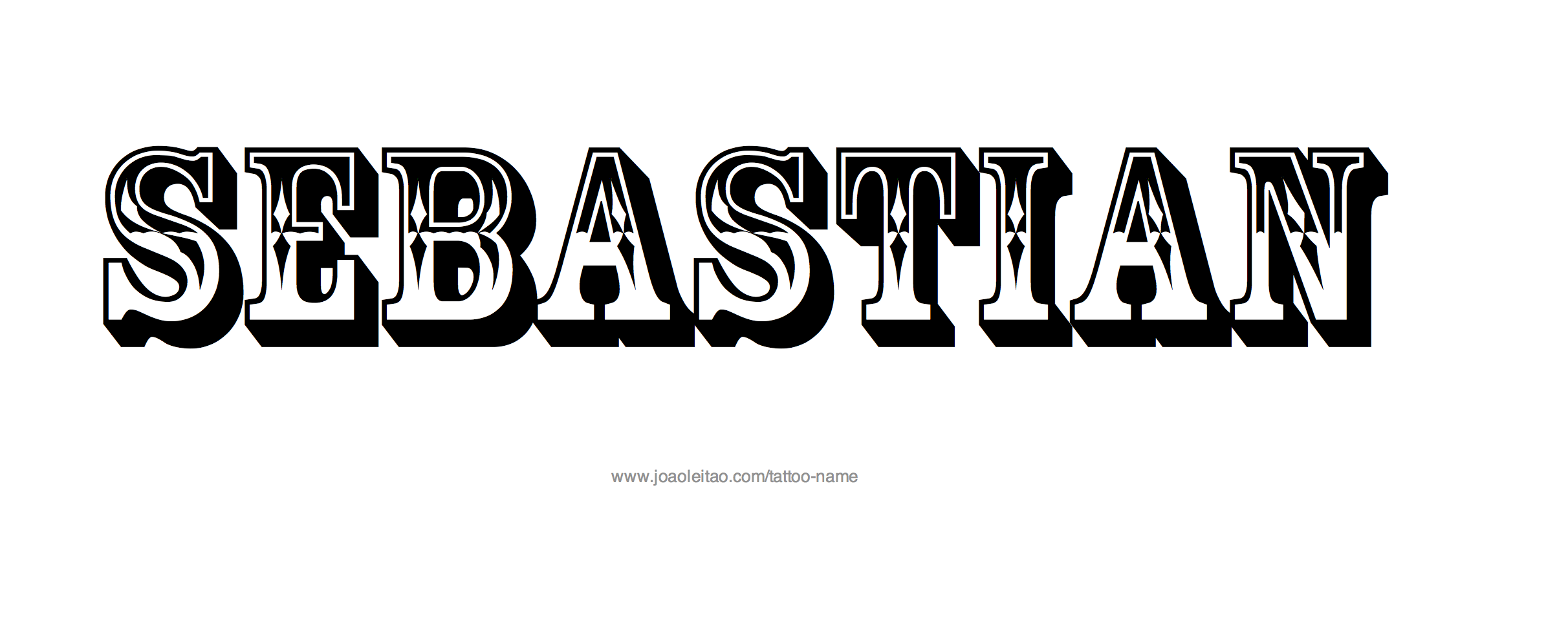 Sebastian Name Tattoo Designs