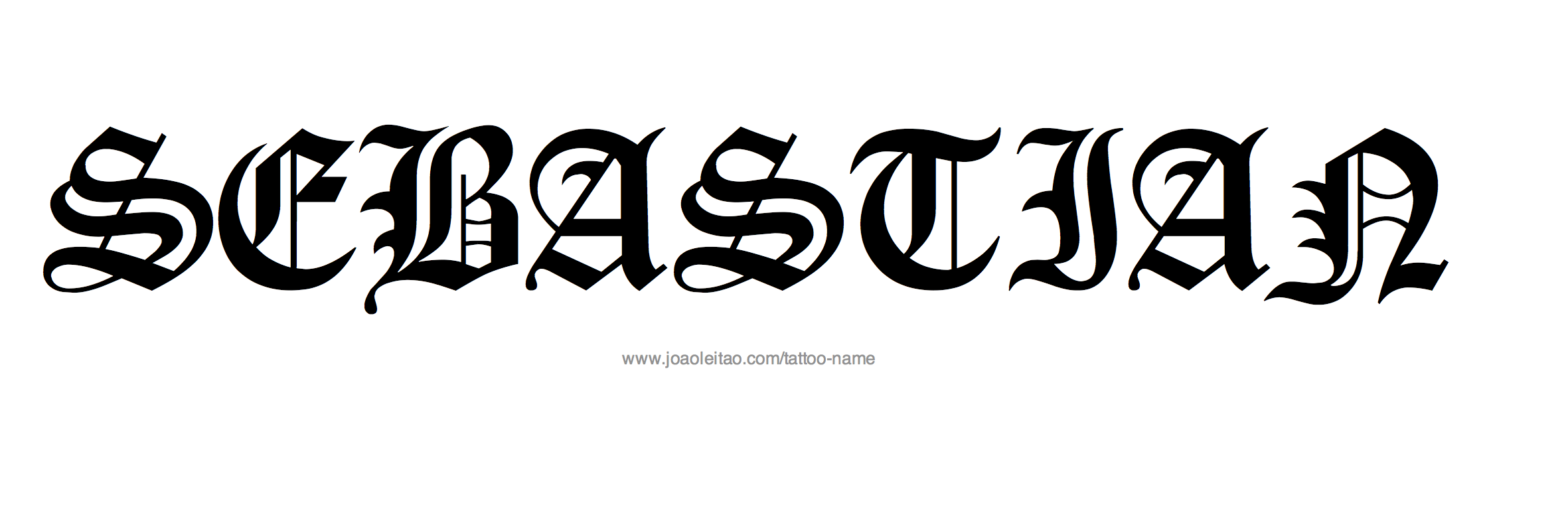 Sebastian Name Tattoo Designs