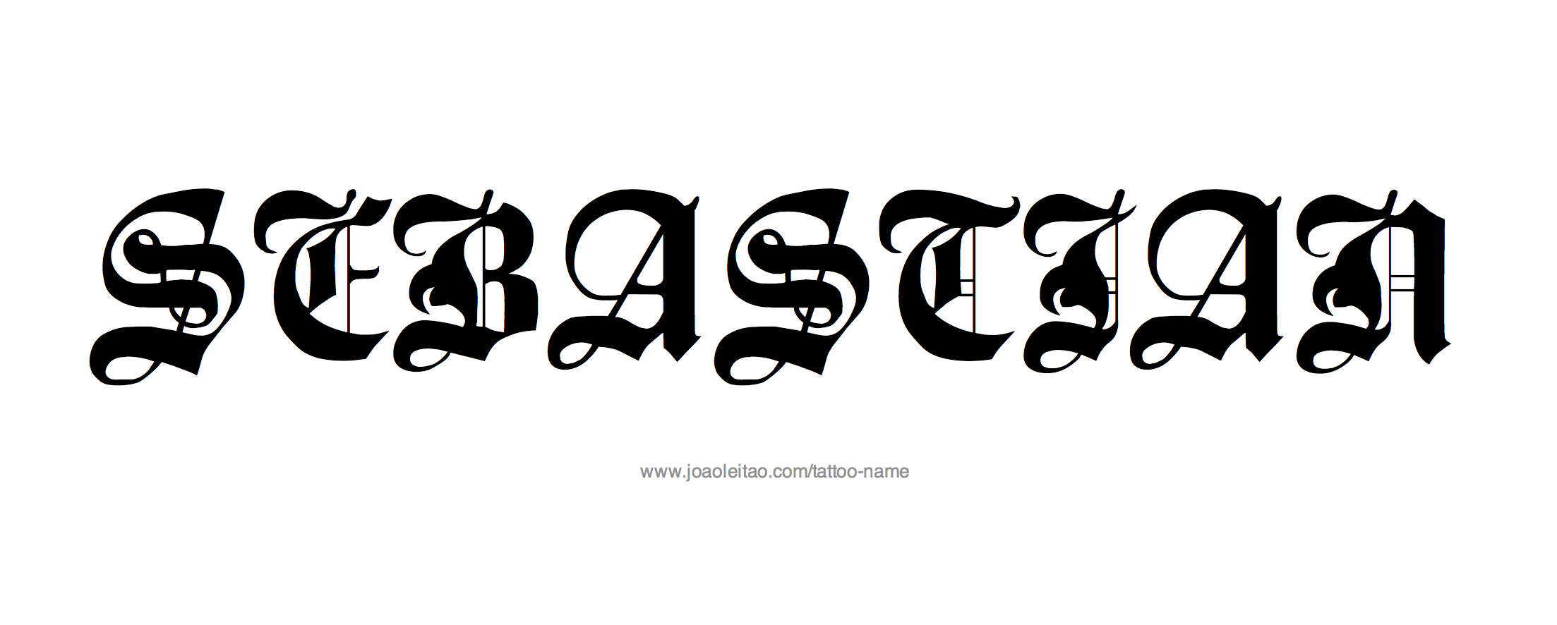 Sebastian Name Tattoo Designs