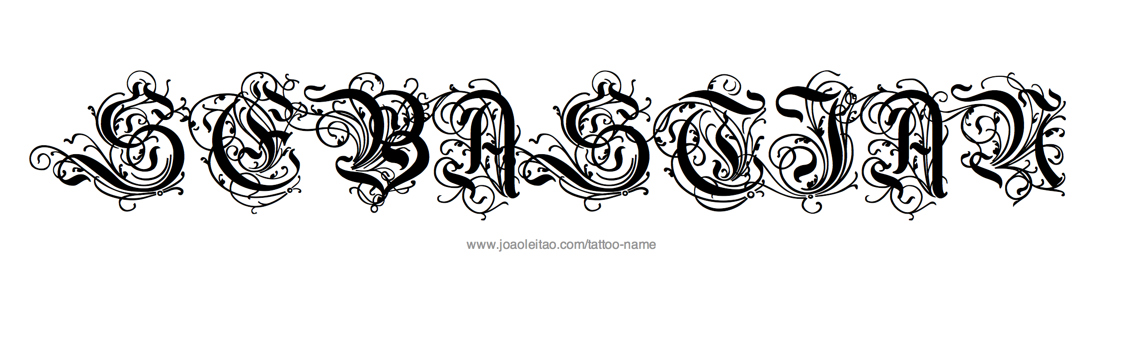Sebastian Name Tattoo Designs
