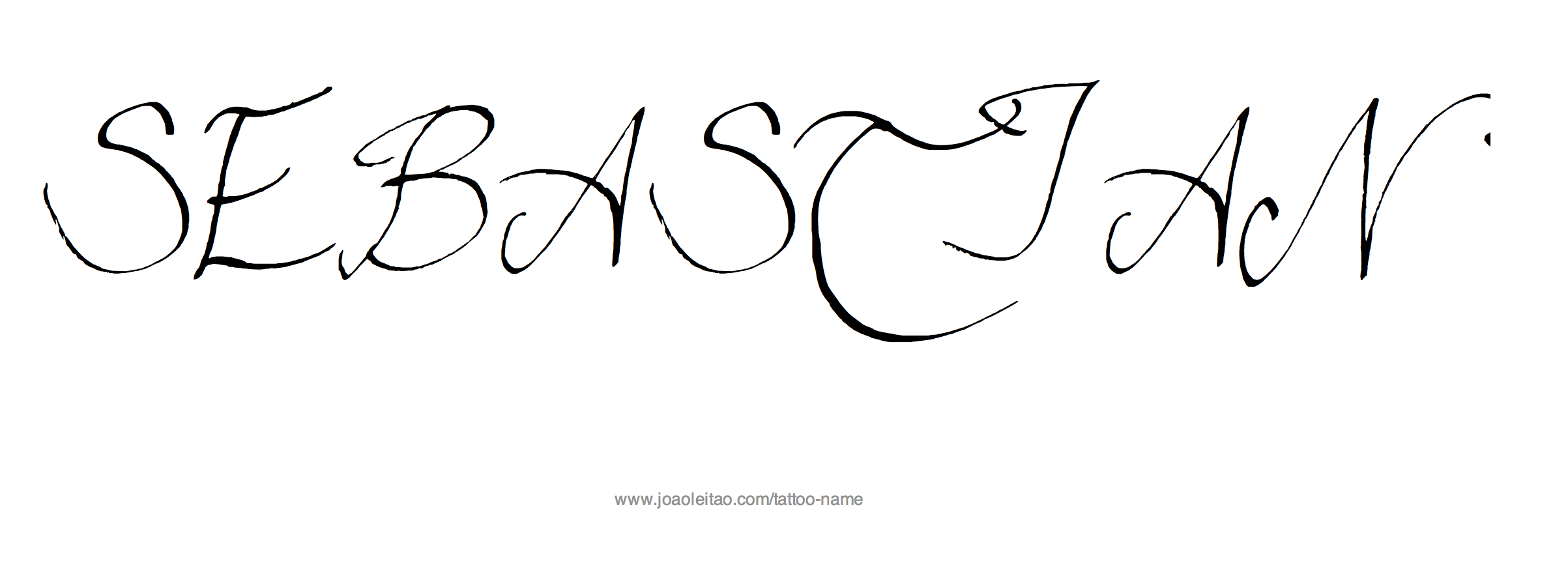 Sebastian Name Tattoo Designs