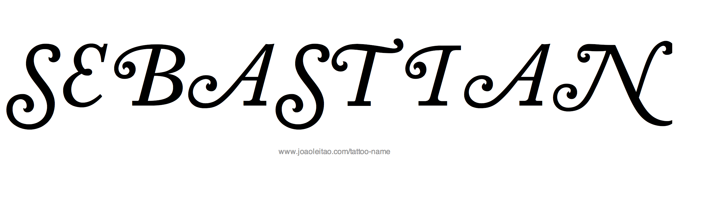 Sebastian Name Tattoo Designs
