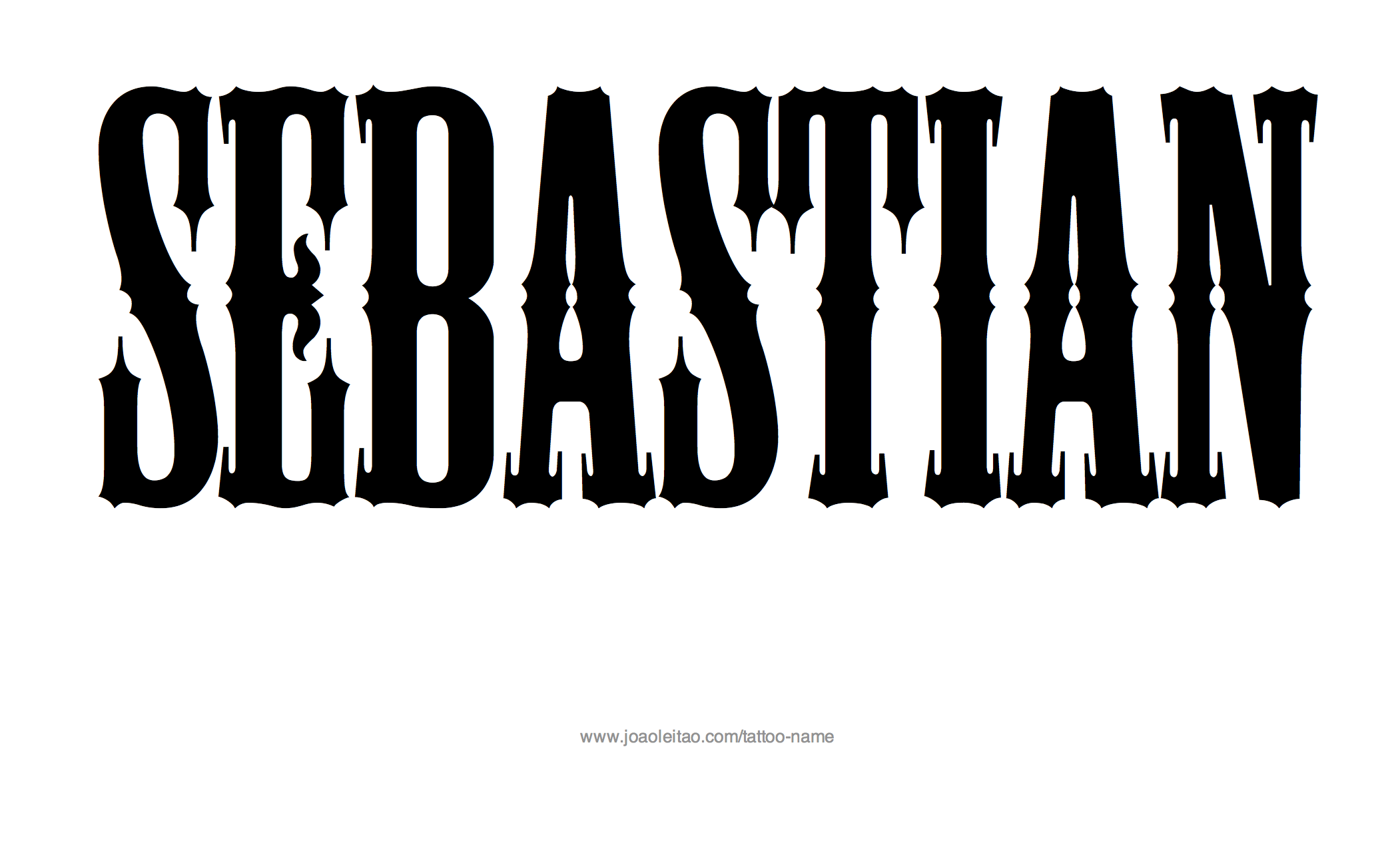 Sebastian Name Tattoo Designs