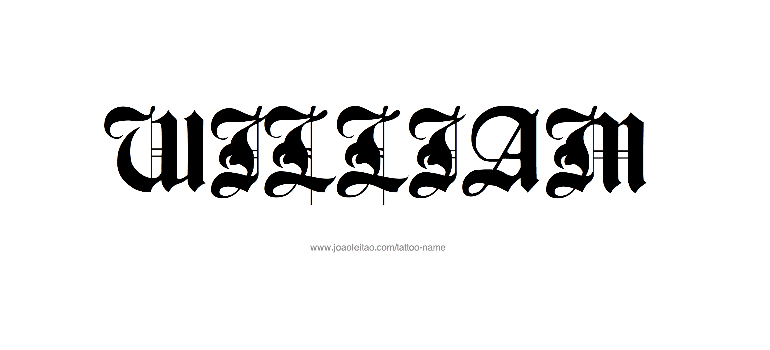 William Name Tattoo Designs