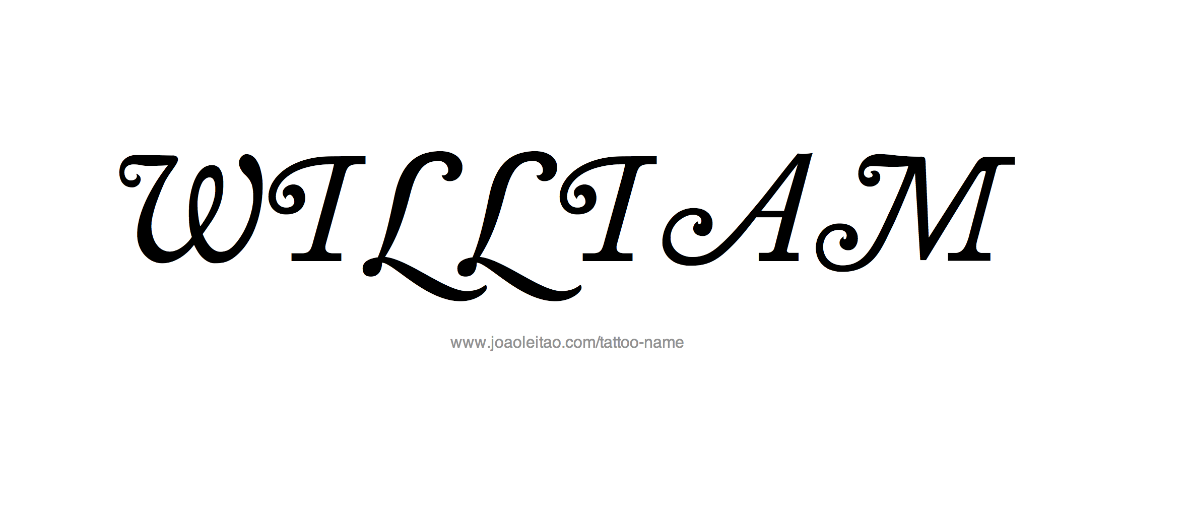 William Name Tattoo Designs