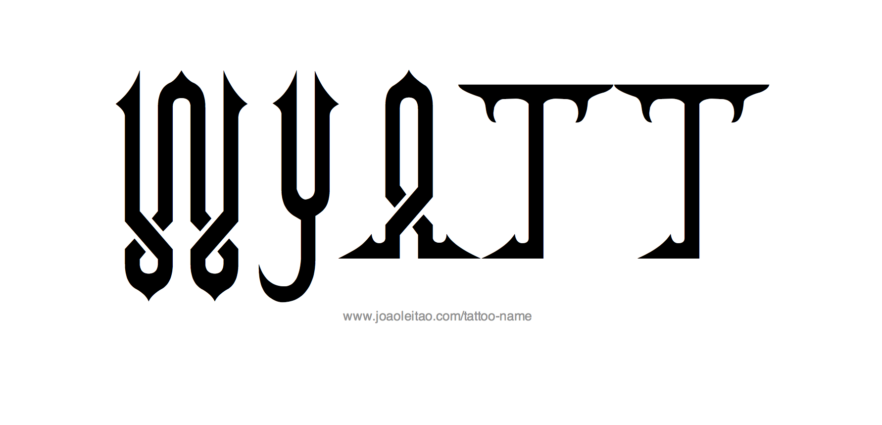 Wyatt Name Tattoo Designs