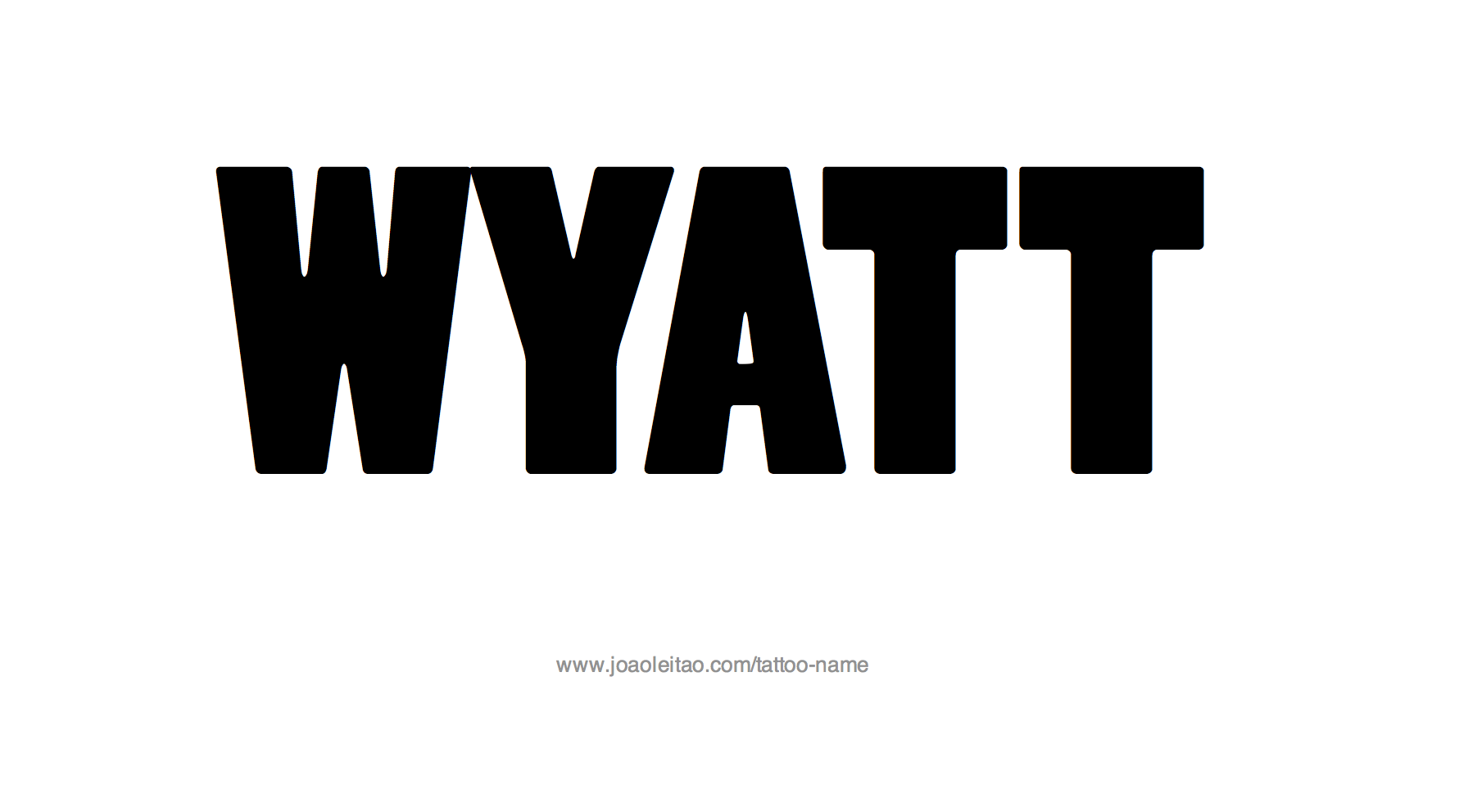 Wyatt Name Tattoo Designs