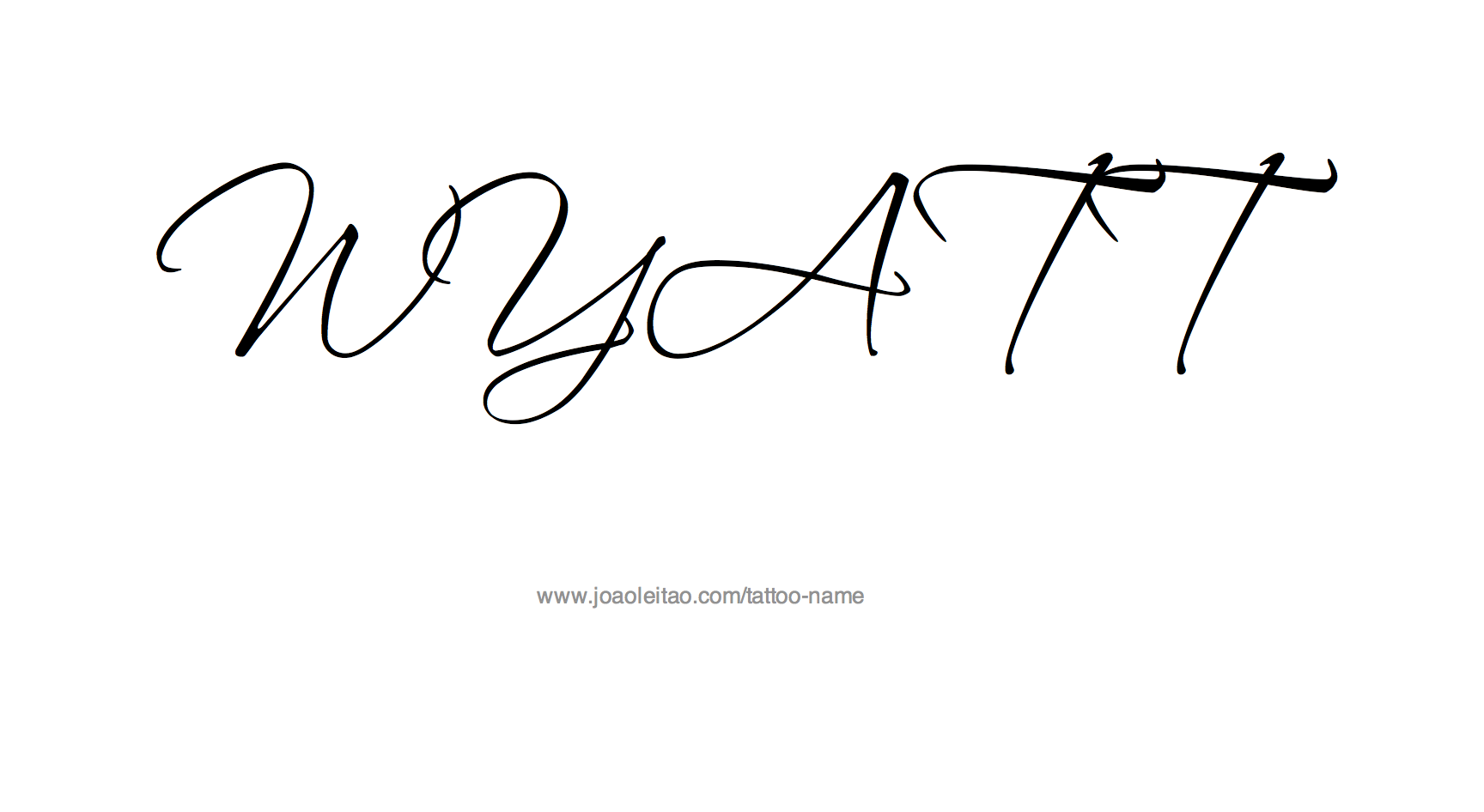 Wyatt Name Tattoo Designs