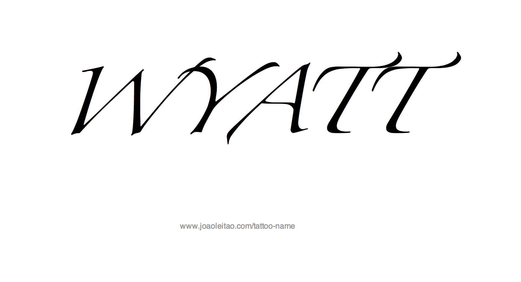 Wyatt Name Tattoo Designs