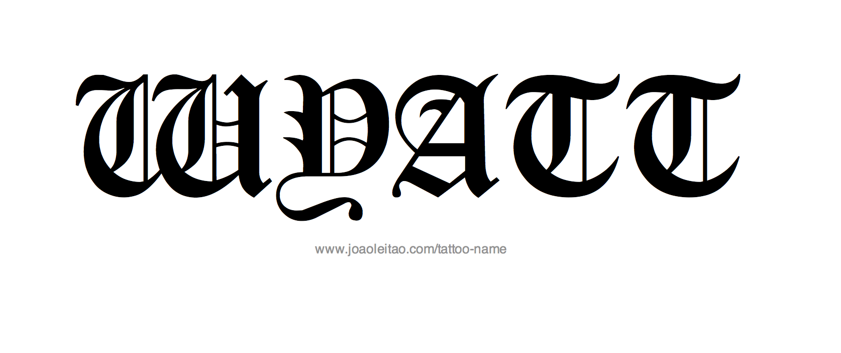 Wyatt Name Tattoo Designs