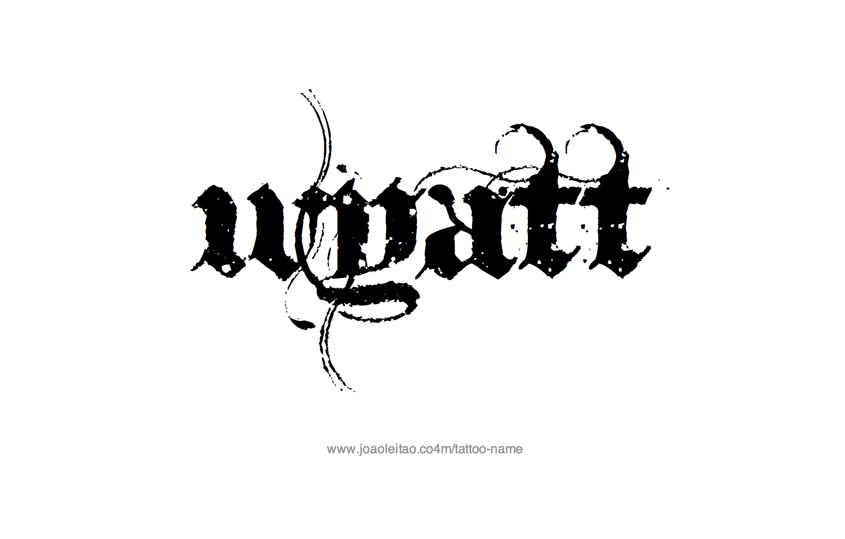 Wyatt Name Tattoo Designs