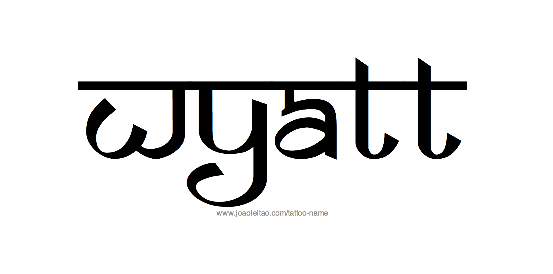 Wyatt Name Tattoo Designs