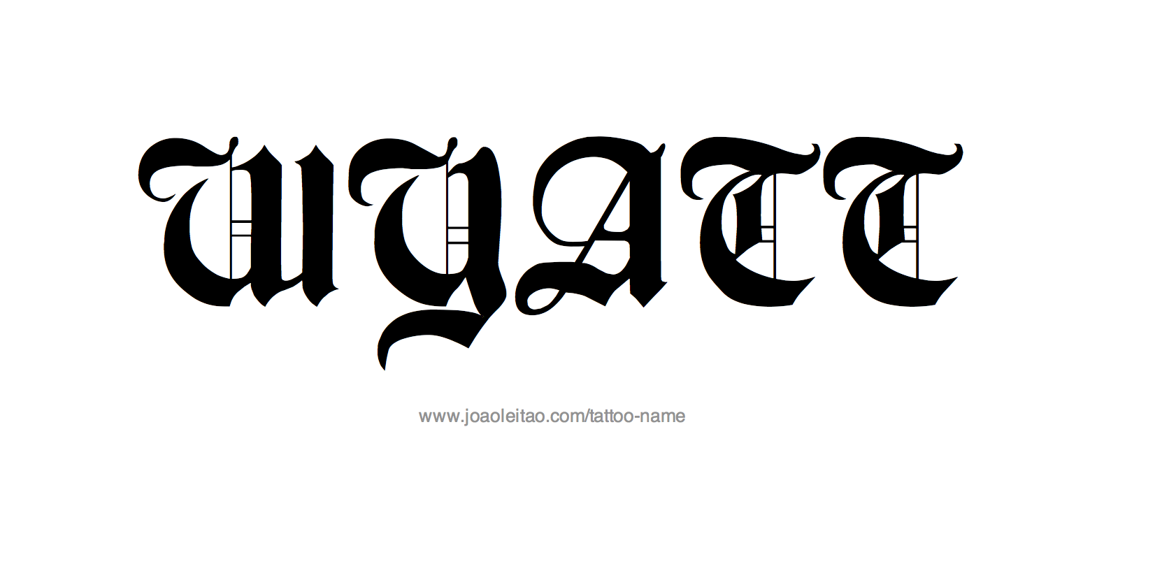 Wyatt Name Tattoo Designs