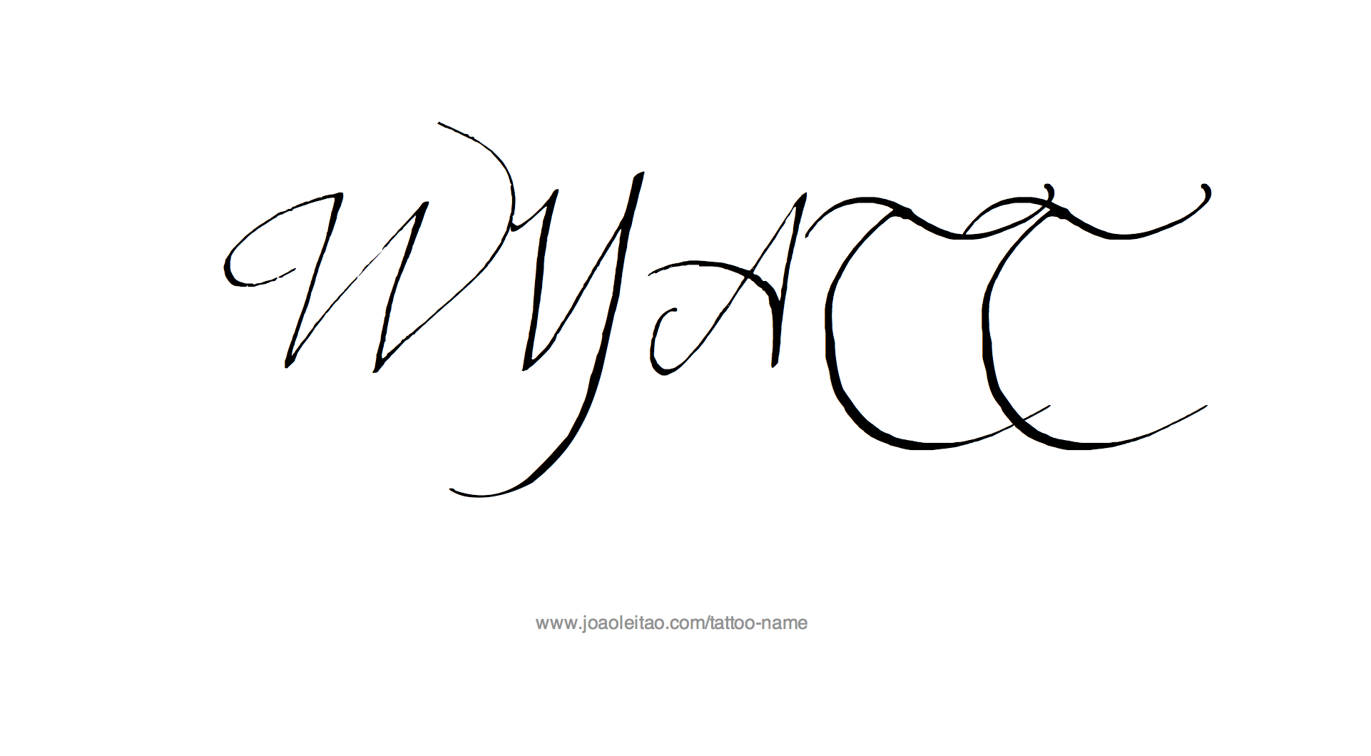 Wyatt Name Tattoo Designs