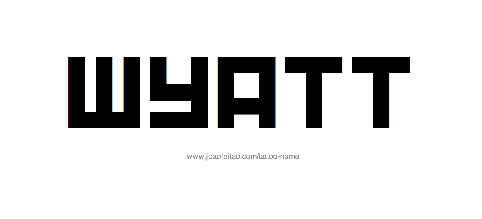 Wyatt Name Tattoo Designs