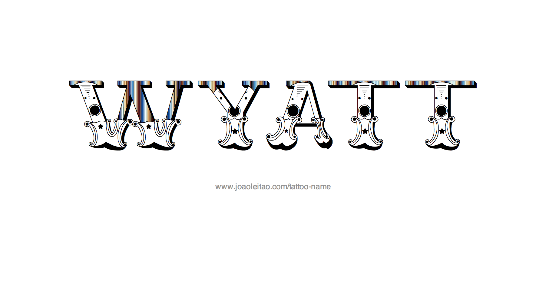 Wyatt Name Tattoo Designs