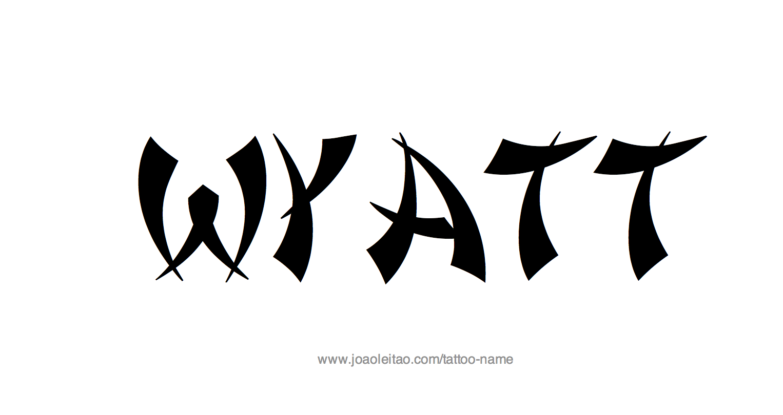Wyatt Name Tattoo Designs