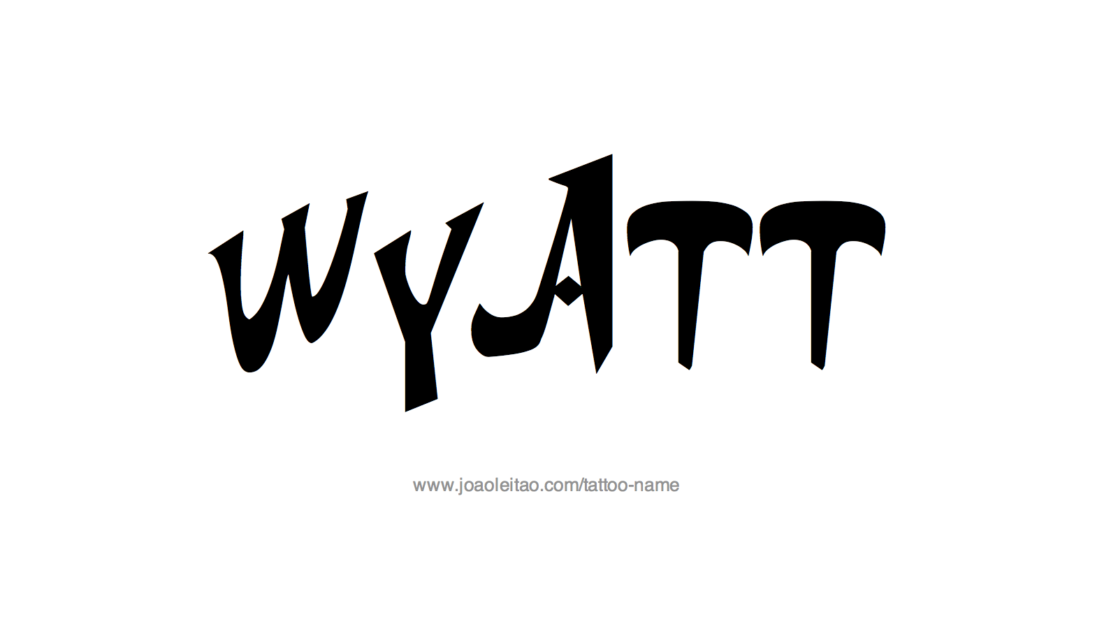 Wyatt Name Tattoo Designs