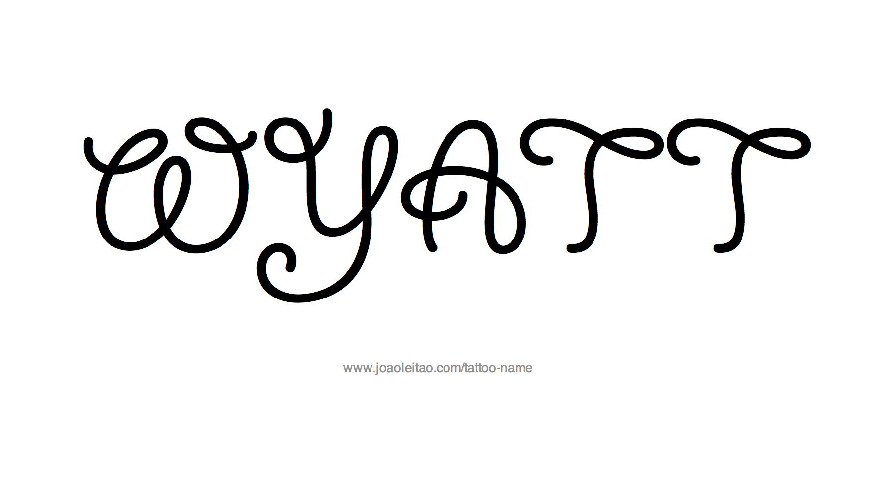 Wyatt Name Tattoo Designs