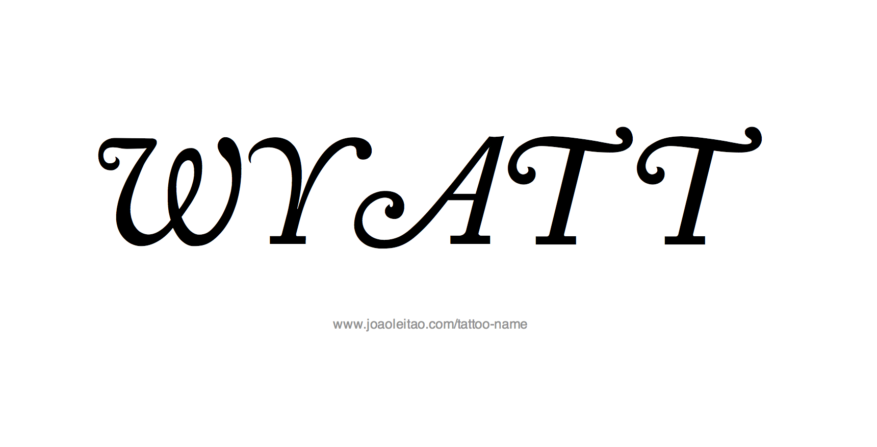 Wyatt Name Tattoo Designs