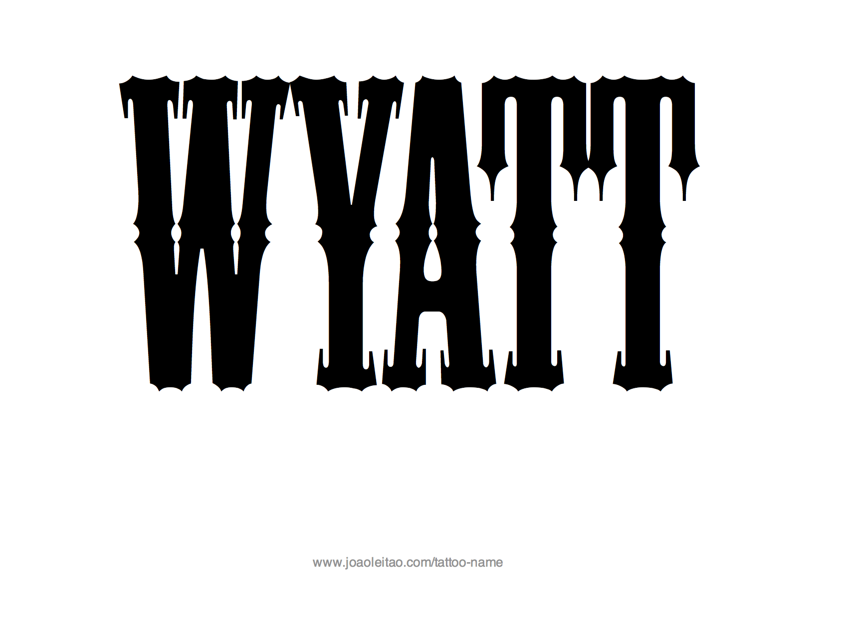 Wyatt Name Tattoo Designs