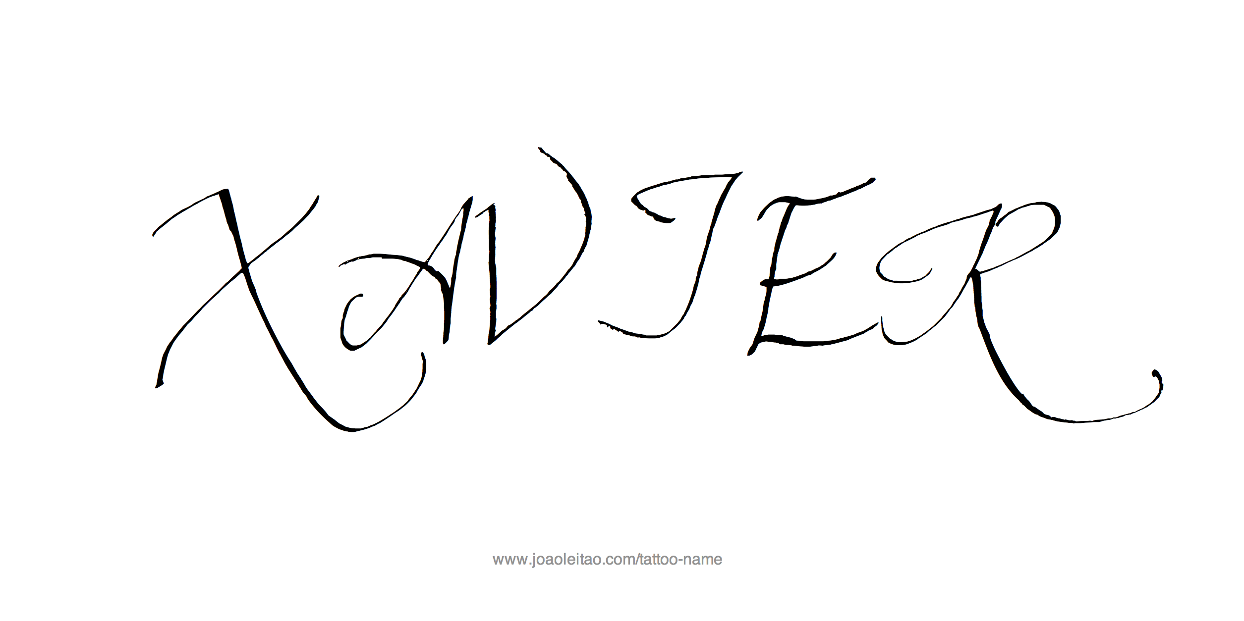 Xavier Name Tattoo Designs