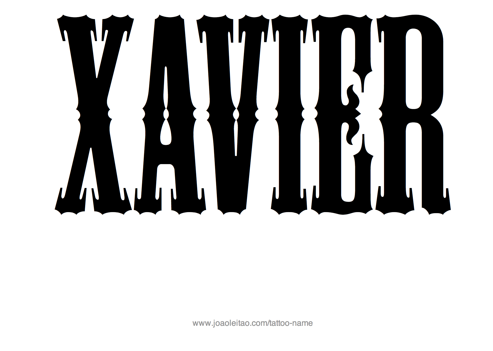 Xavier Name Tattoo Designs