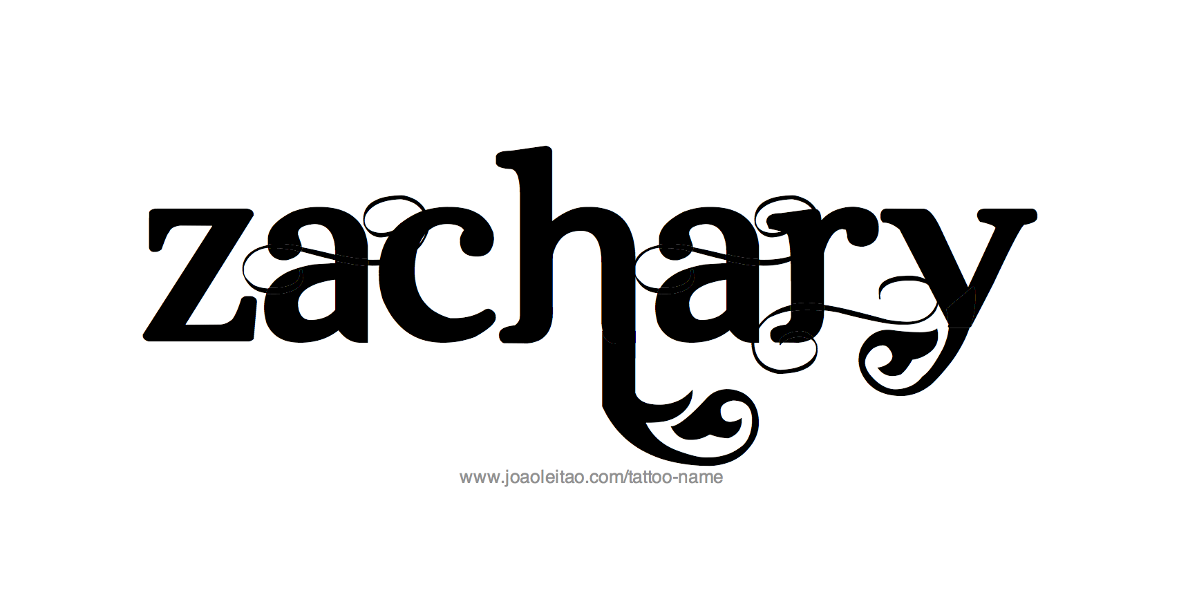 Zachary Name Tattoo Designs