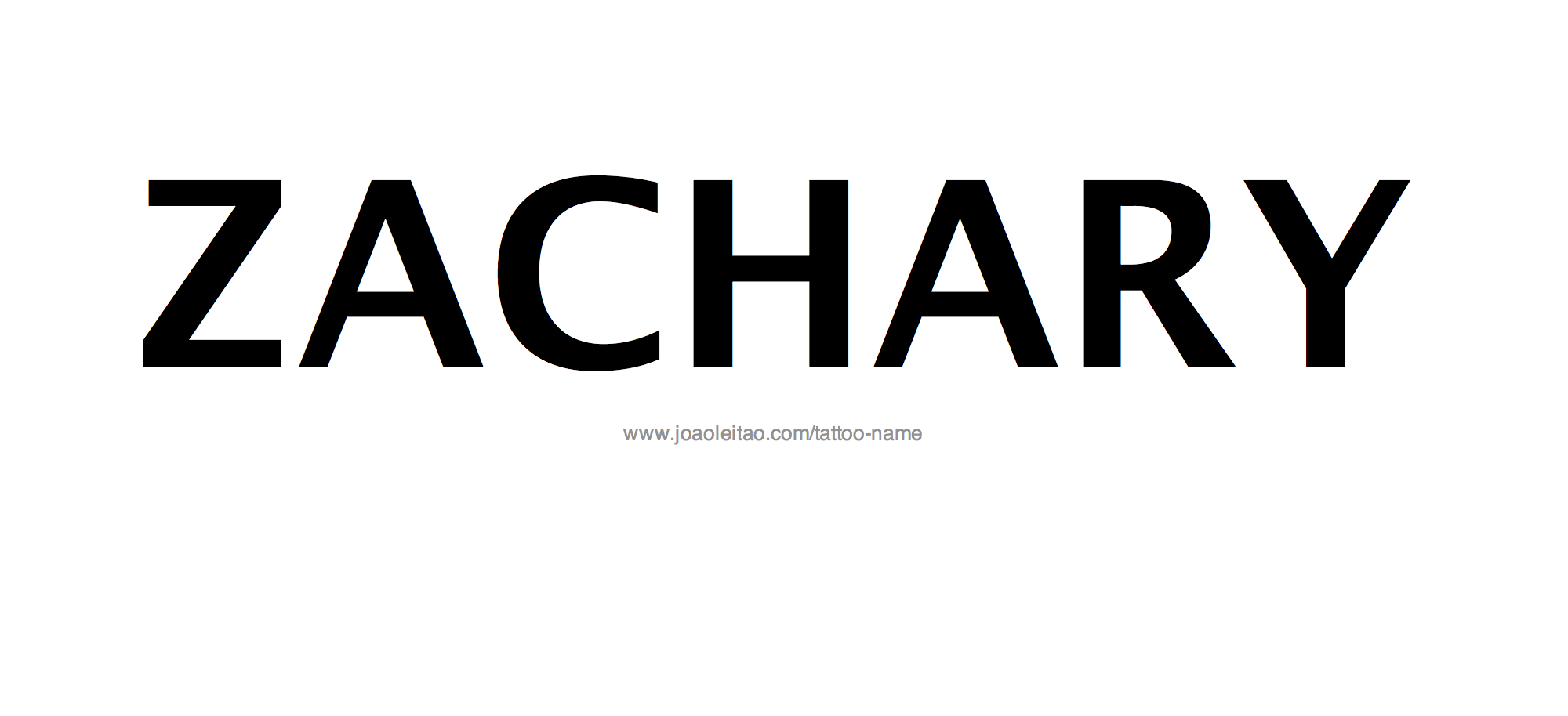 Zachary Name Tattoo Designs