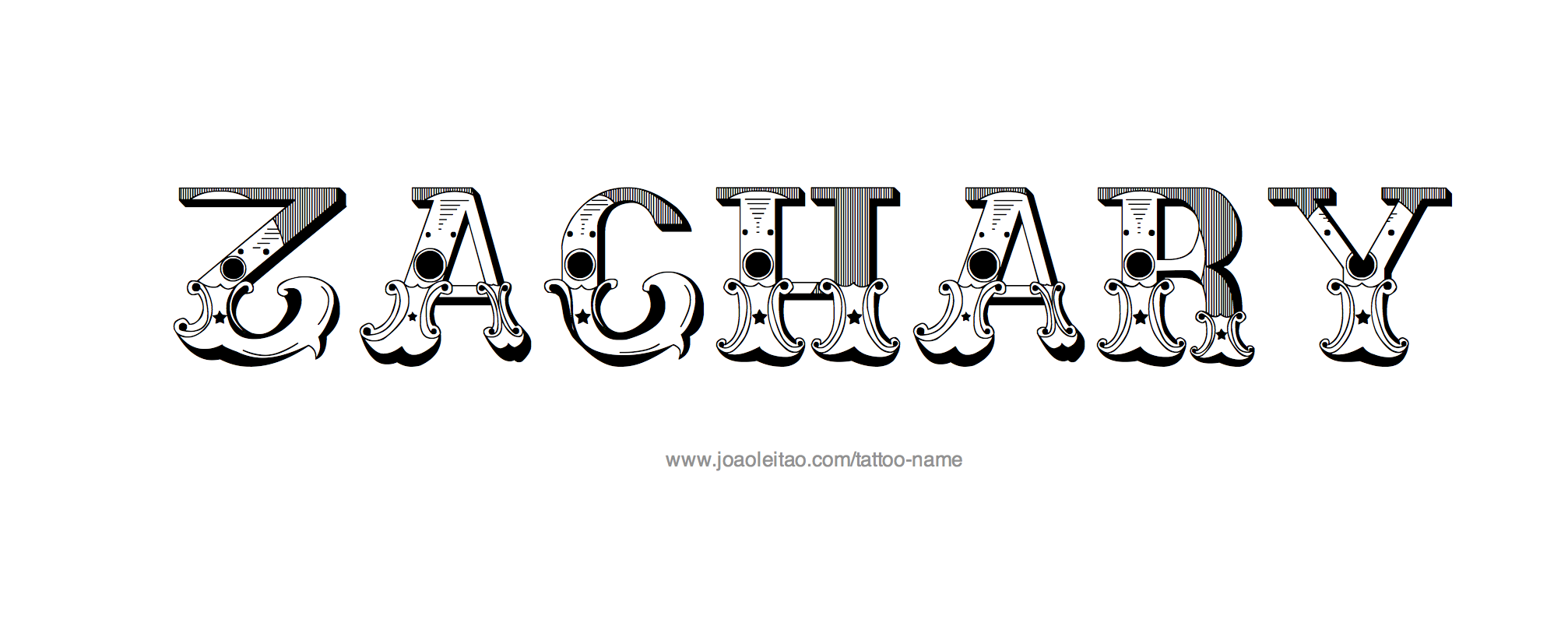 Zachary Name Tattoo Designs