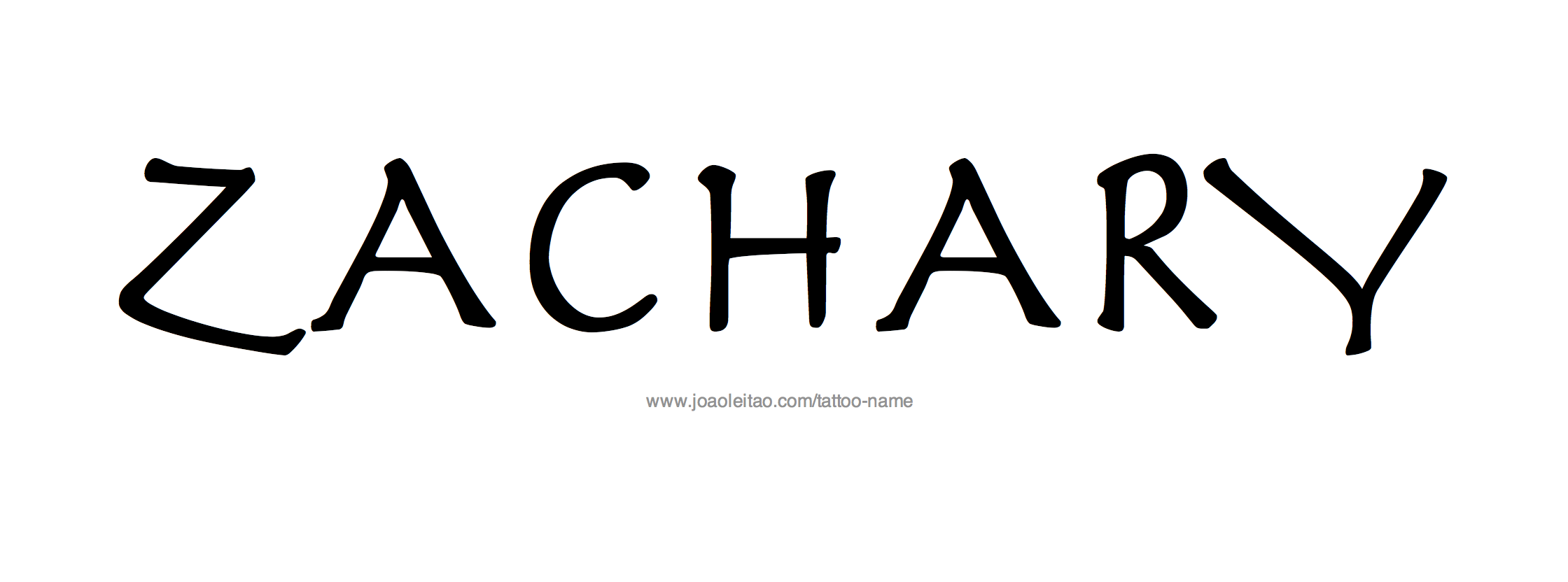 Zachary Name Tattoo Designs
