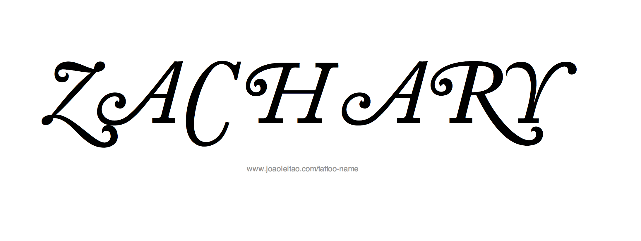 Zachary Name Tattoo Designs