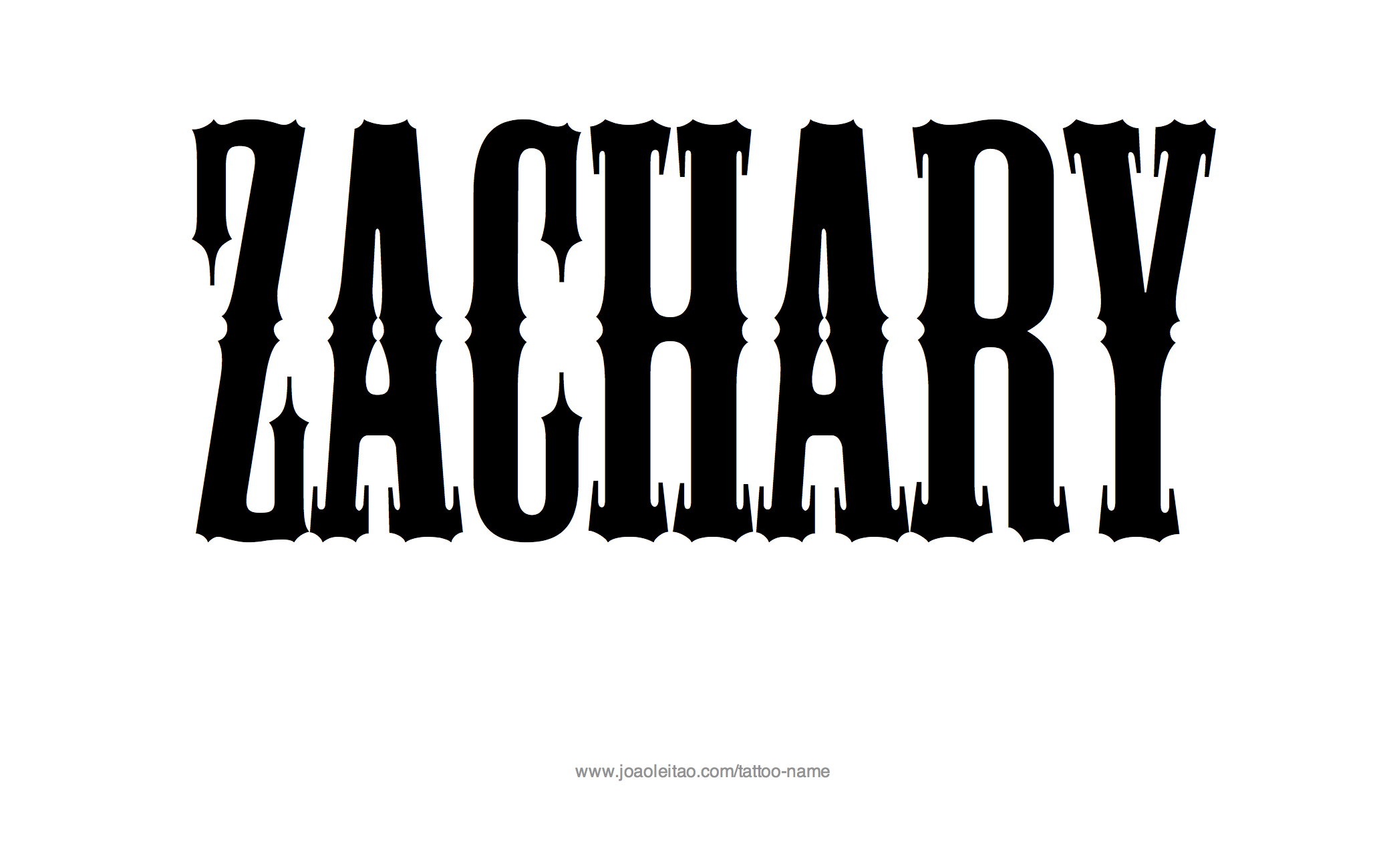 Zachary Name Tattoo Designs
