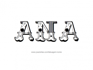 Desenhos de Tatuagem com o Nome Ana